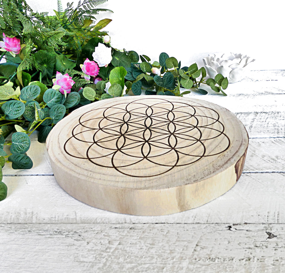 Lotus and Lime Crystal Energy Grid - Flower of Life - Australian Made ...