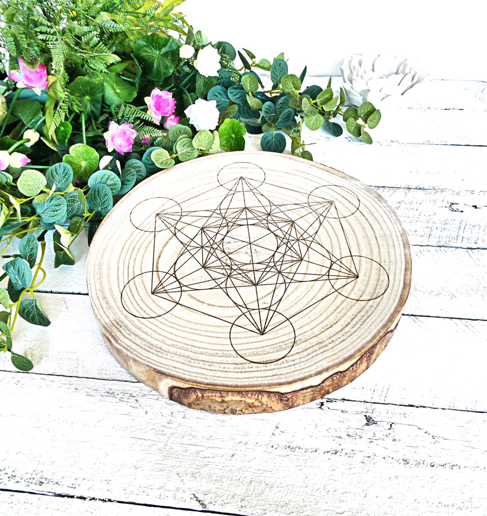 Lotus and Lime Crystal Energy Grid - Metatron's Cube - Australian Made ...
